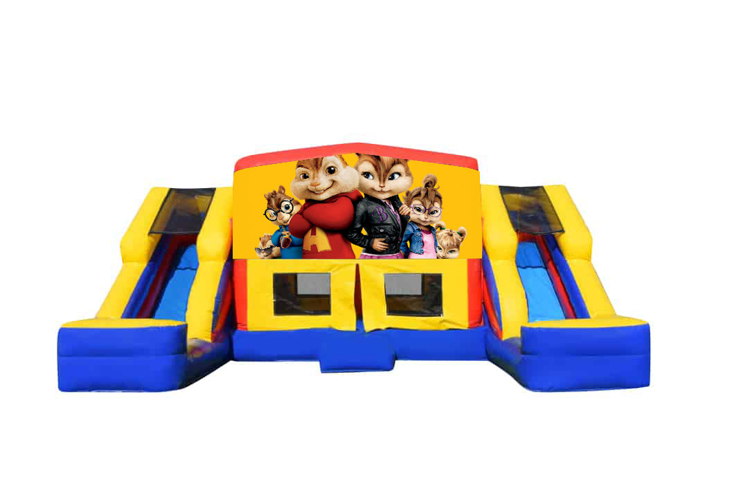 Alvin & the Chipmunks Double Mega Combo Jumping Castle – Jumping Castle ...