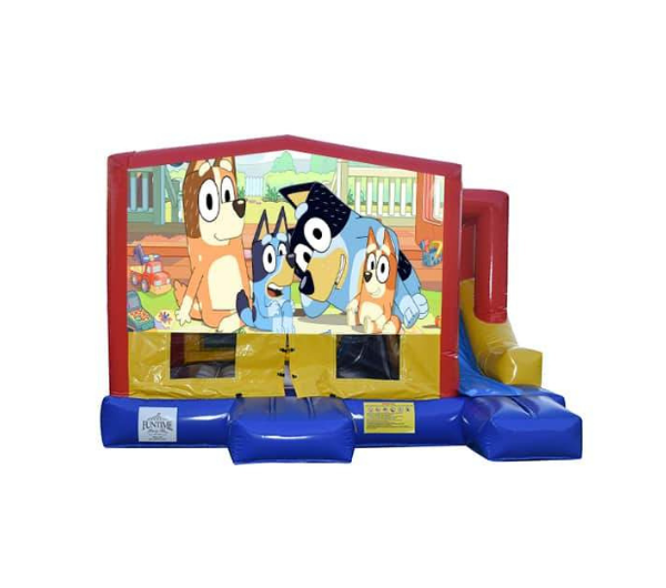 Bluey Small External Slide Jumping Castle – Jumping Castle Hire Sydney