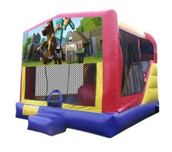 Minecraft Extra Large Combo Jumping Castle – Jumping Castle Hire Sydney