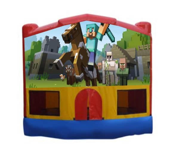 Minecraft Small Combo Jumping Castle – Jumping Castle Hire Sydney