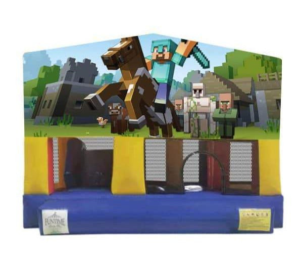Minecraft Small Slide Jumping Castle – Jumping Castle Hire Sydney